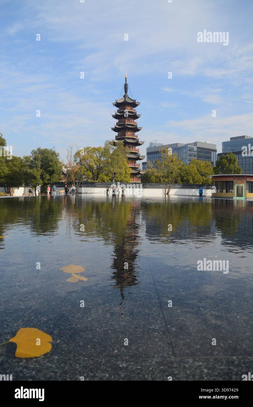 Ginkgo trees at Longhua Temple enter the best viewing time in Shanghai ...