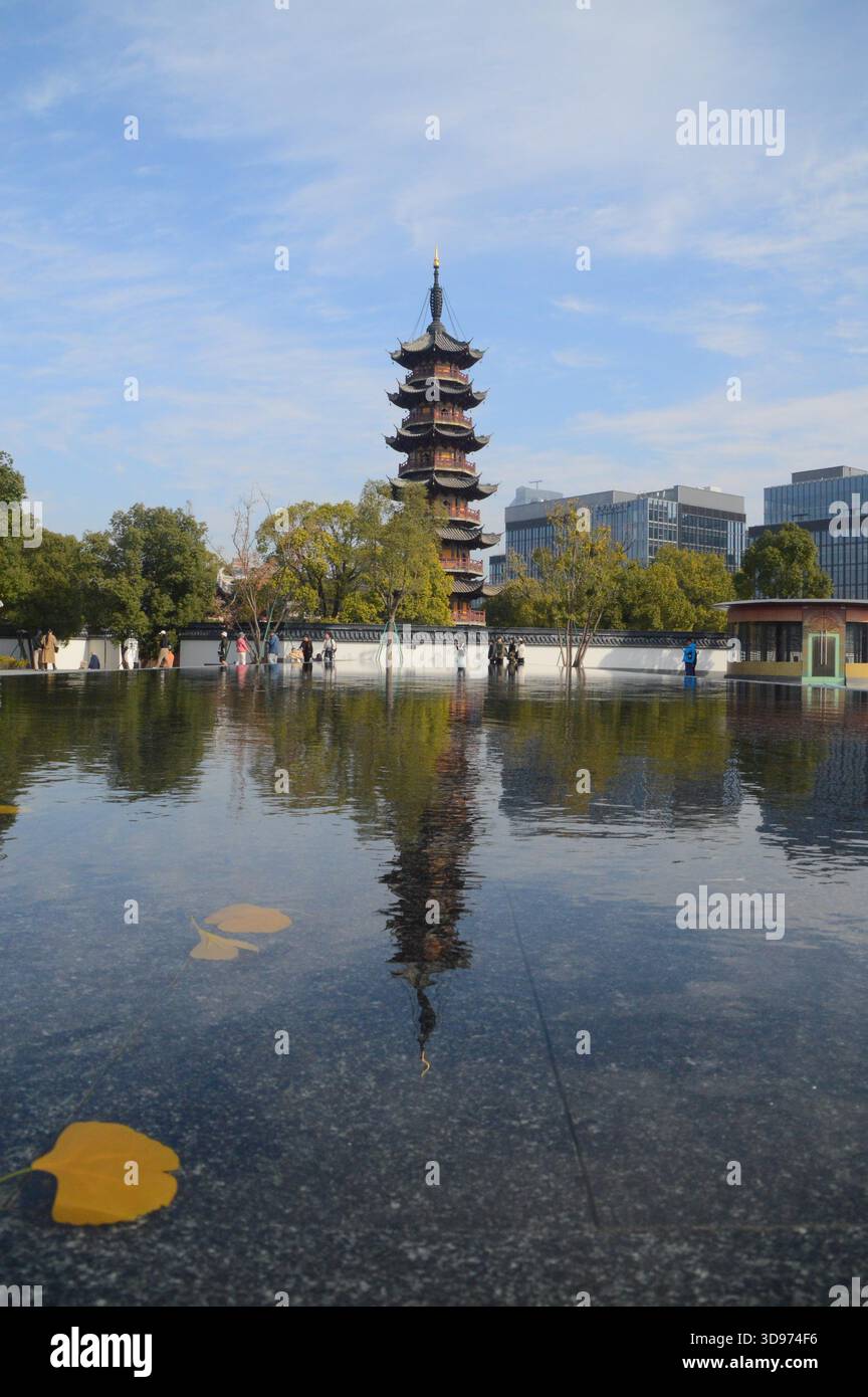 Ginkgo trees at Longhua Temple enter the best viewing time in Shanghai ...