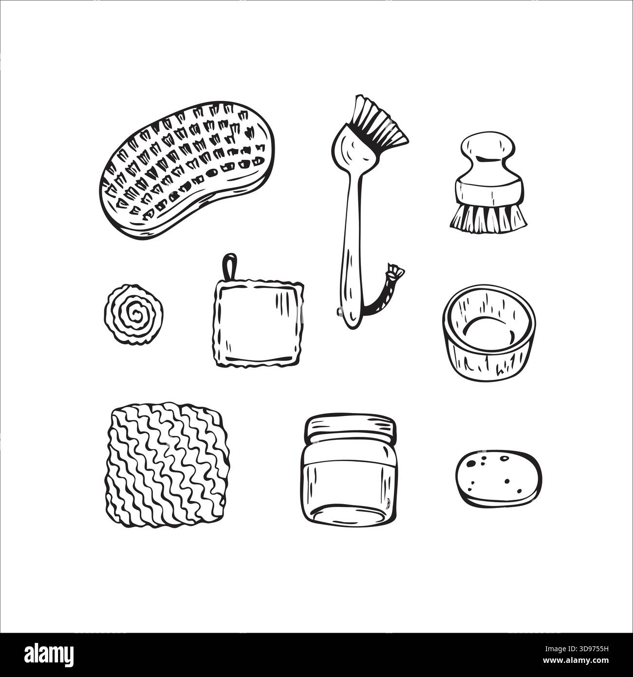 Zero waste set eco Black and White Stock Photos & Images - Alamy