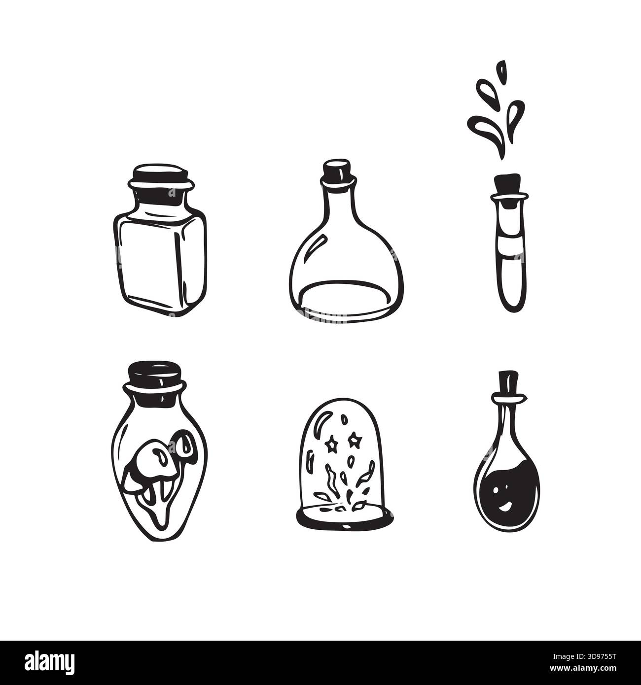 Laboratory potion icon set Cut Out Stock Images & Pictures - Alamy