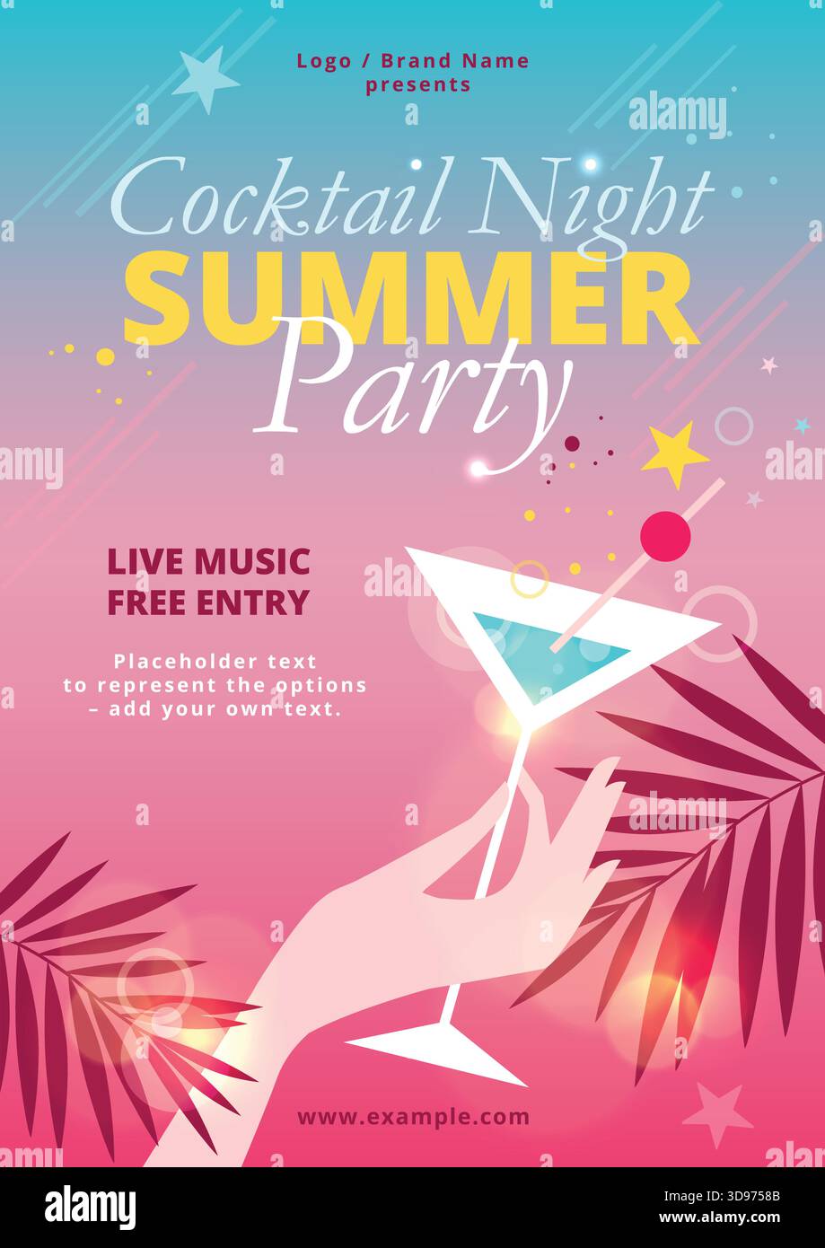 Blue cocktail drink in Stock Vector Images - Alamy