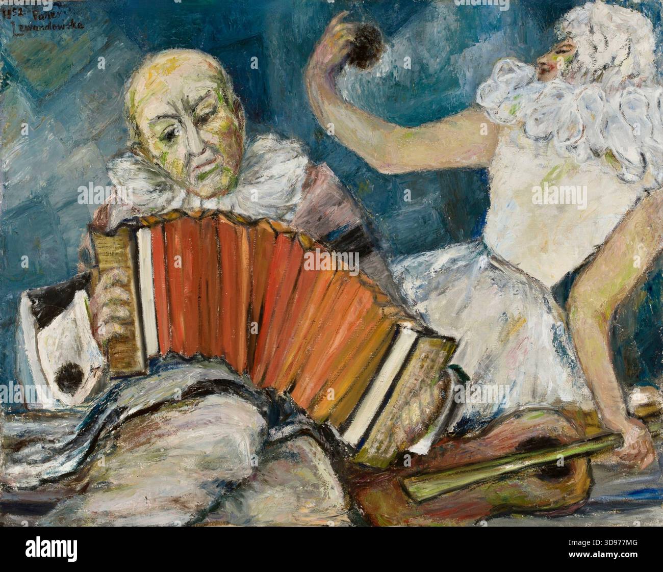 Aniela Lewandowska - Pierrot - (Clown with Accordion) - 1952 - The ...