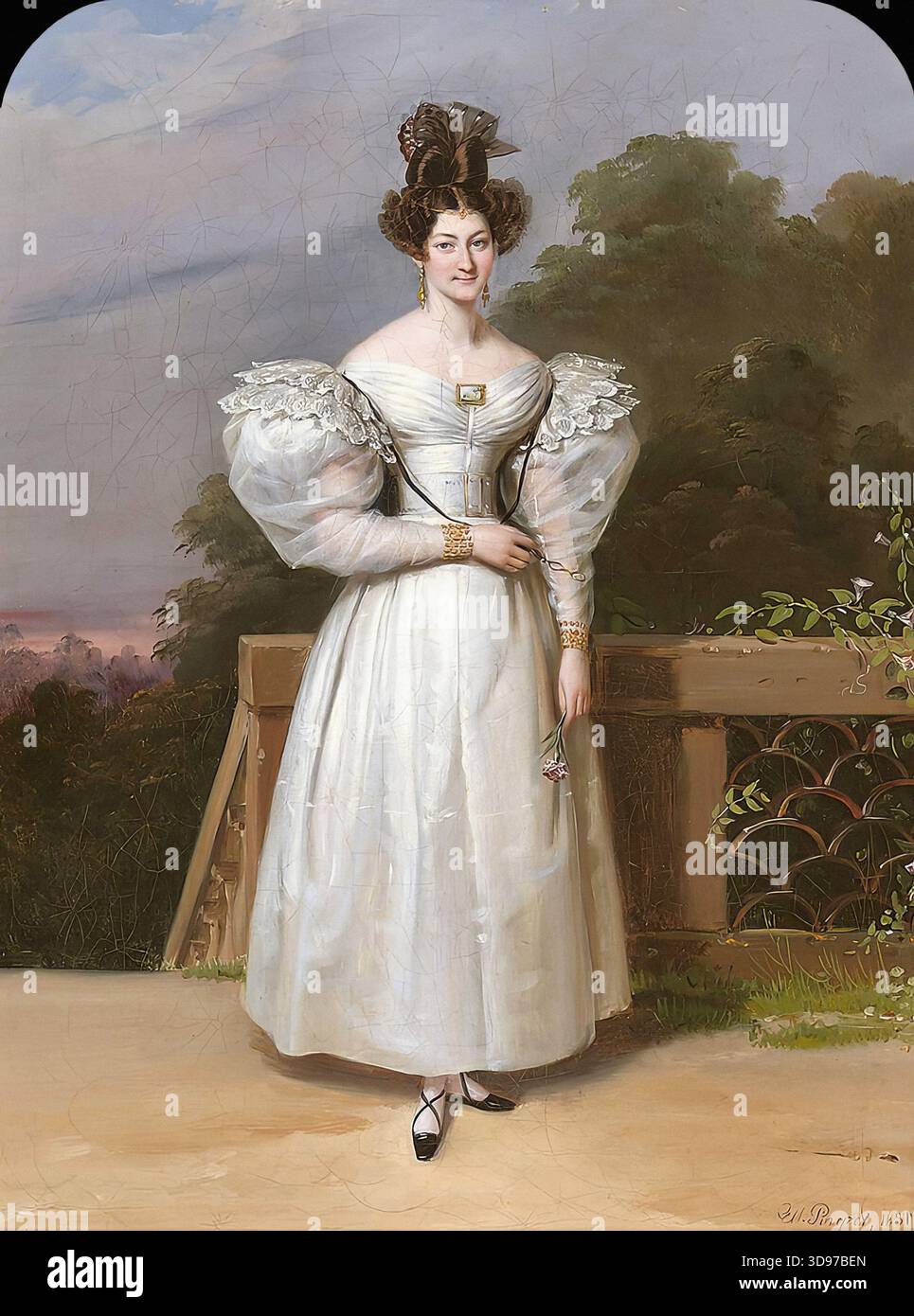 Edouard Henri Théophile Pingret - Before the Ball Stock Photo - Alamy
