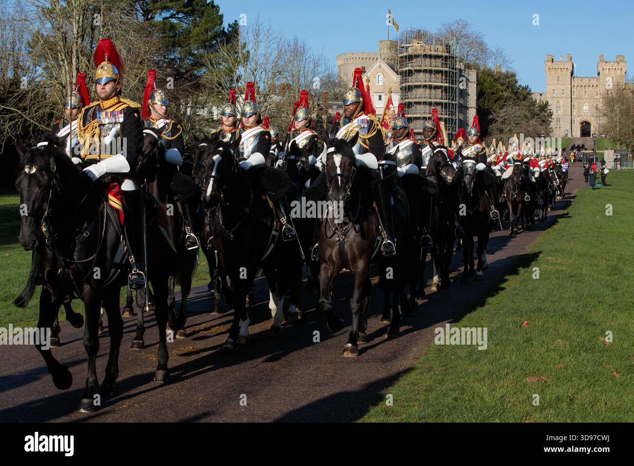 Windsor, UK. 3rd December, 2025. The Sovereign's Escort from the ...