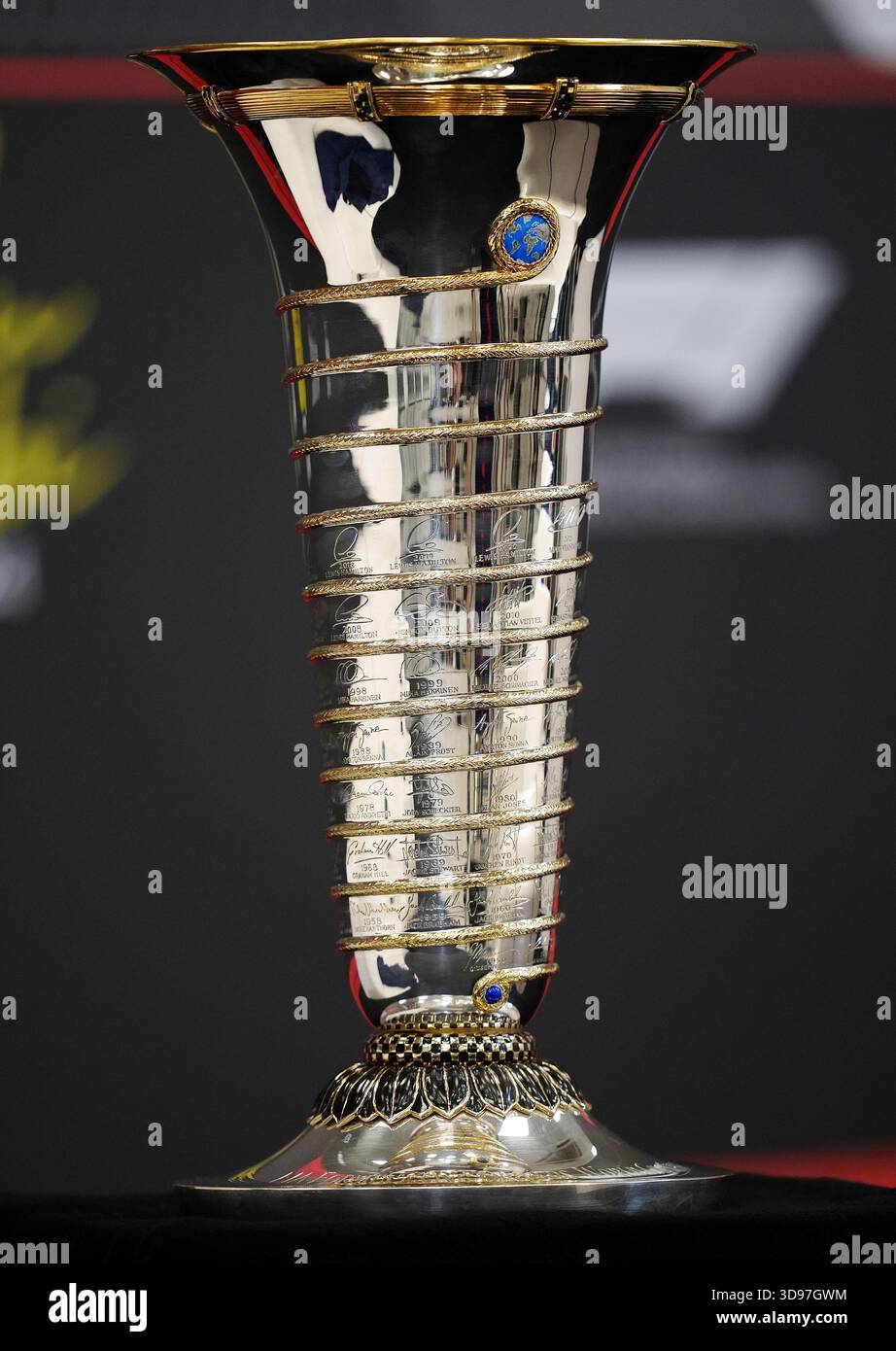 Formula 1 drivers' championship trophy hi-res stock photography and ...