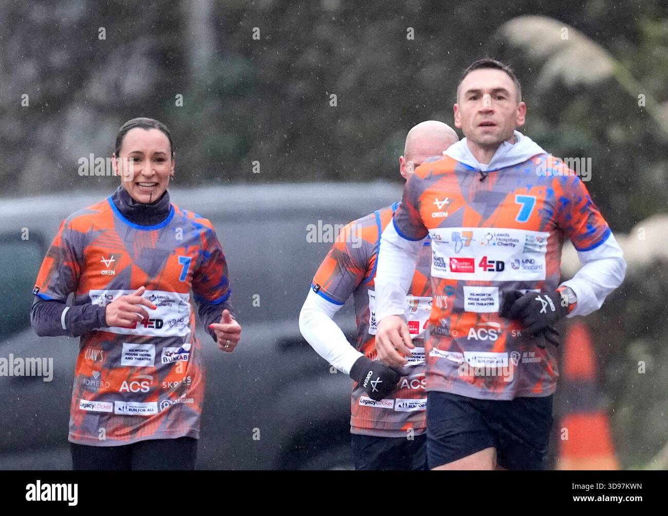 Jessica Ennis-Hill and Kevin Sinfield on day four of the 7 in 7 ...