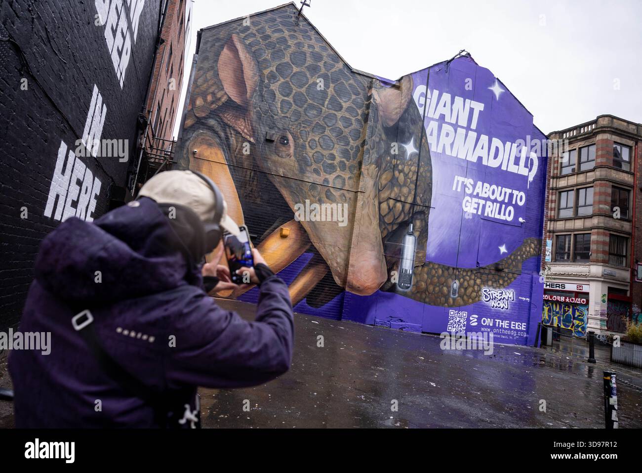 EDITORIAL USE ONLY General view of a mural which is unveiled to ...