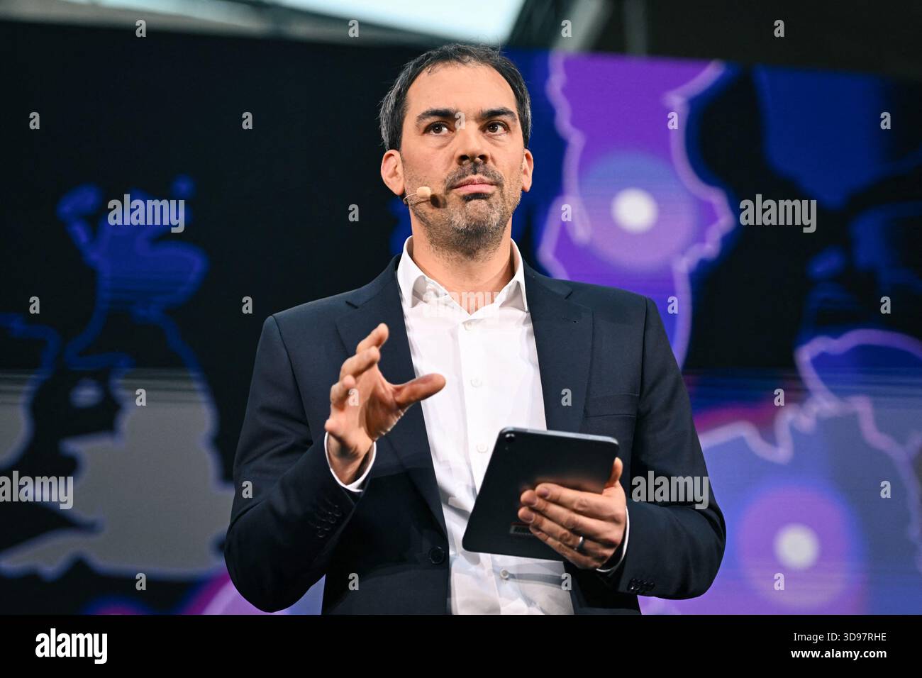 DEO of Scaleway Damien Lucas speaks during Europe's leading conference ...
