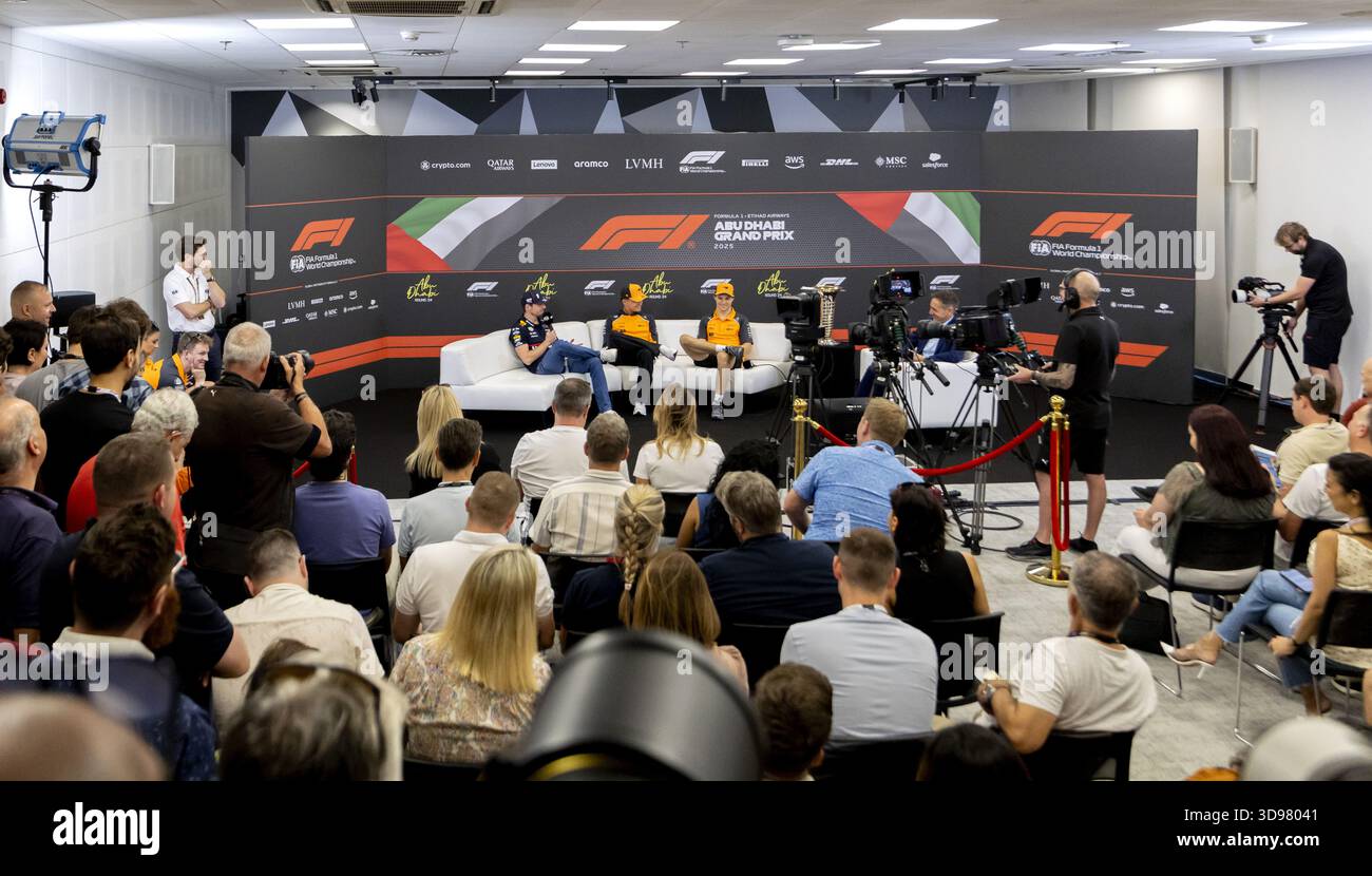 ABU DHABI - (from left to right) Max Verstappen (Red Bull Racing ...