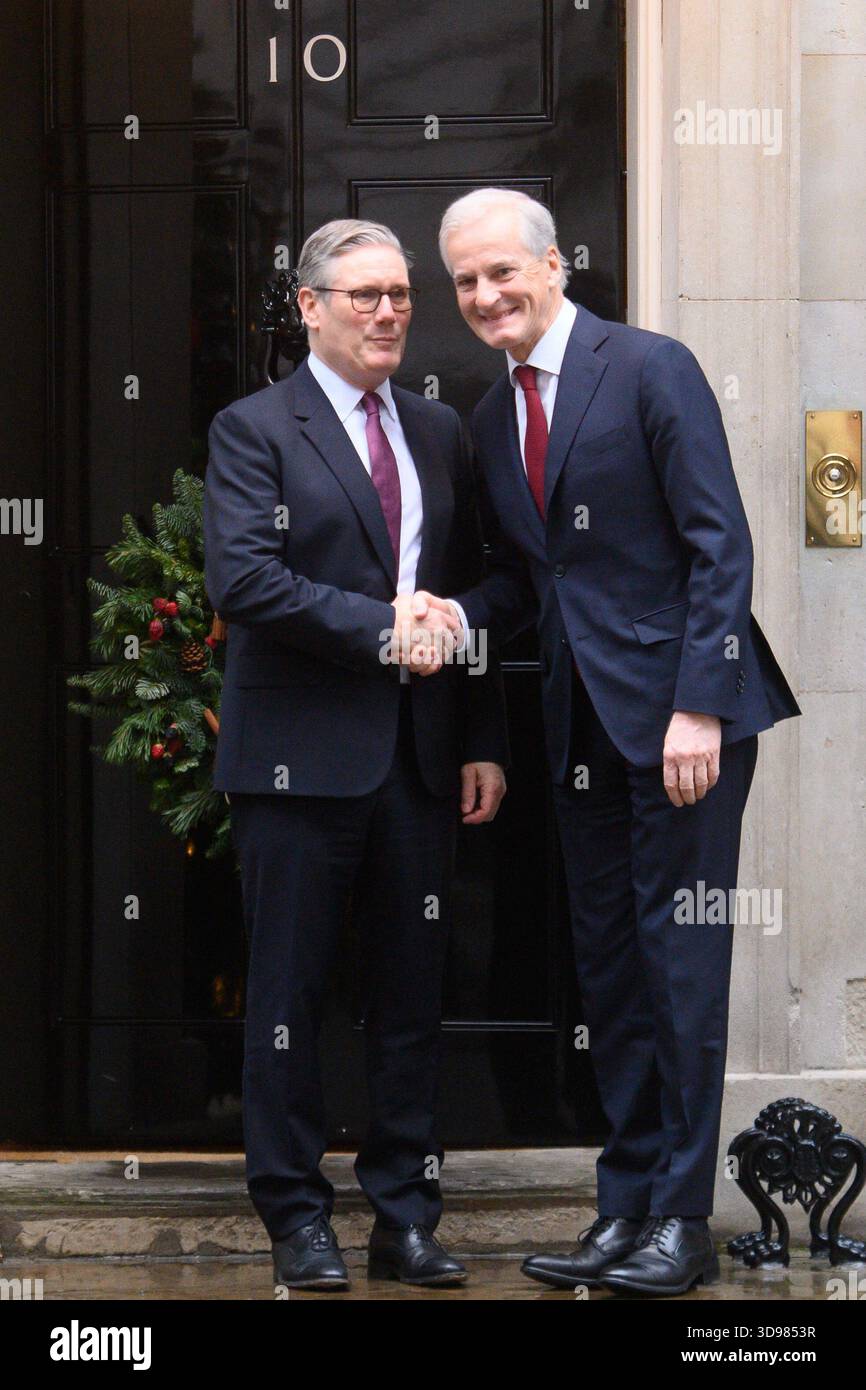 London, UK. 4 Dec 2025. Pictured: Norwegian Prime Minister Jonas Gahr ...