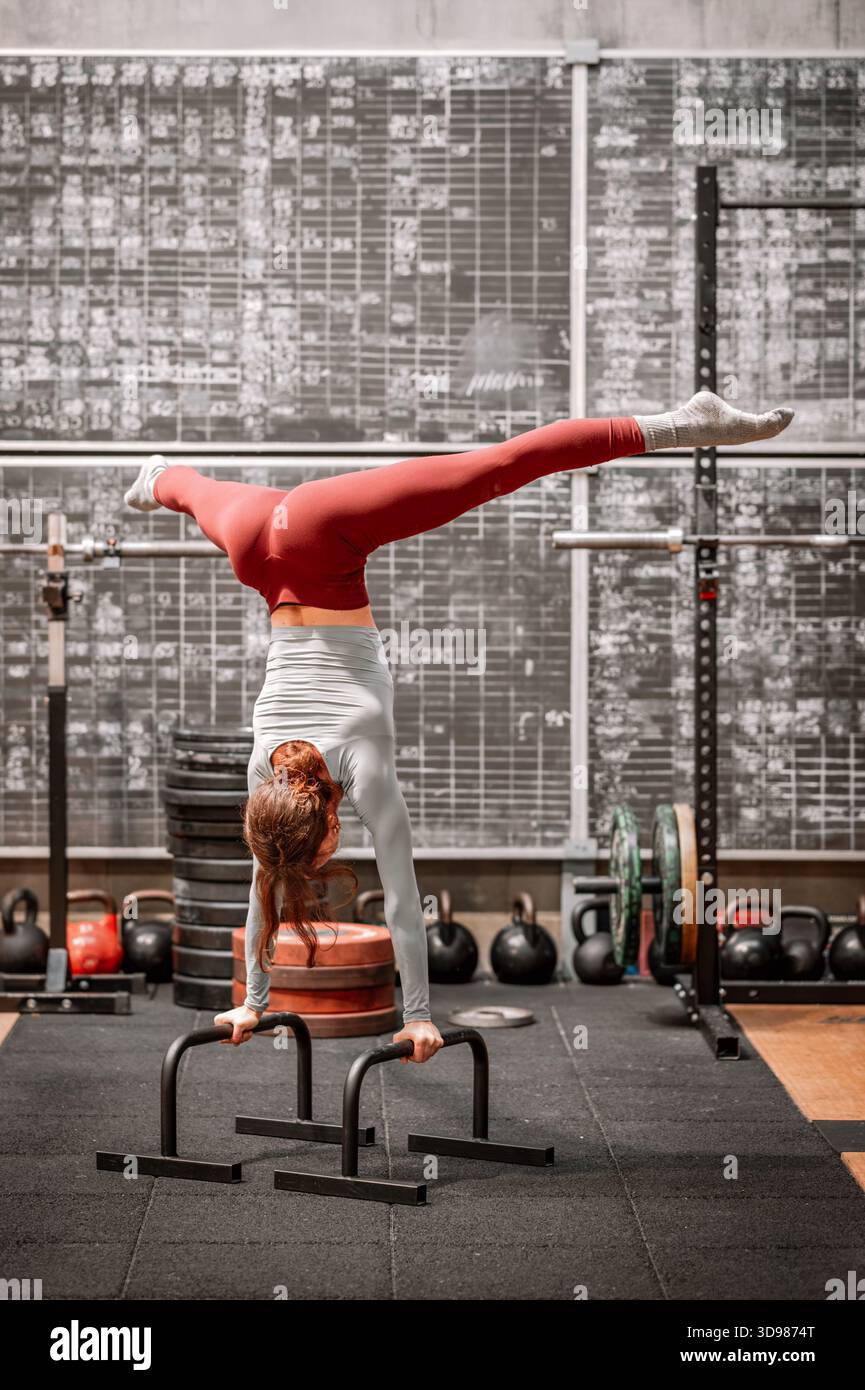 Active fitness female performing straddle hi-res stock photography and ...