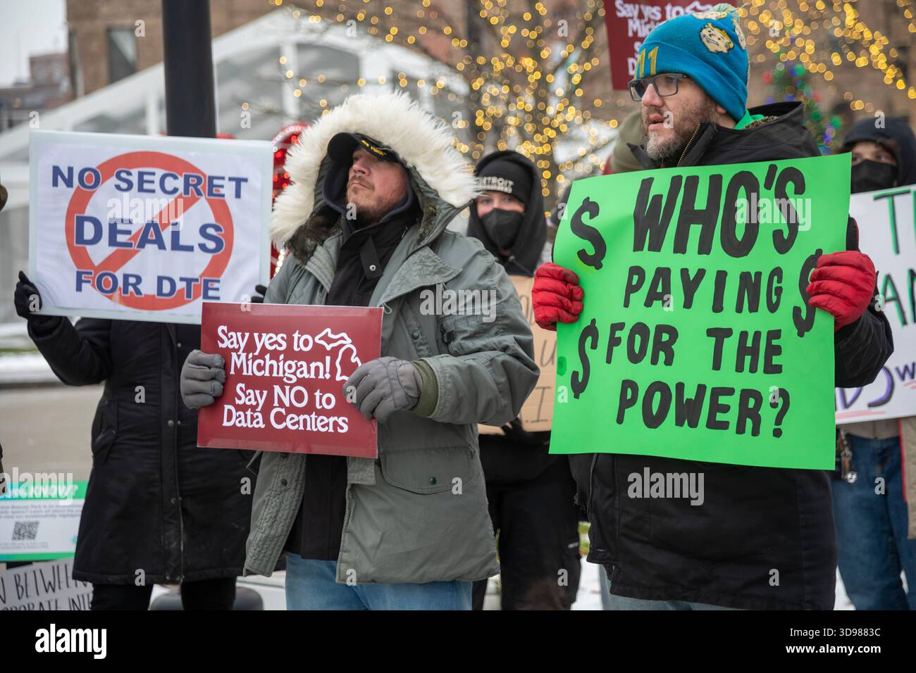 Detroit, Michigan - Residents picket DTE Energy, opposing the electric ...