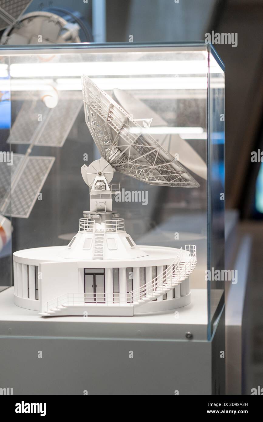 Model of a Satellite Dish on Display at a Science Museum Showcasing ...