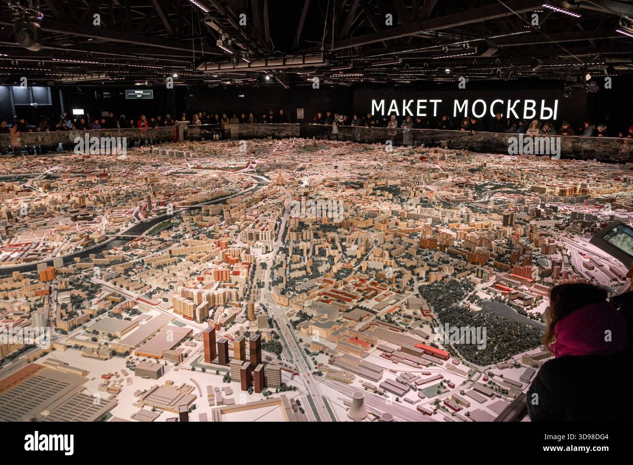 January 5, 2025, Moscow, Russia. An extensive miniature model of Moscow ...