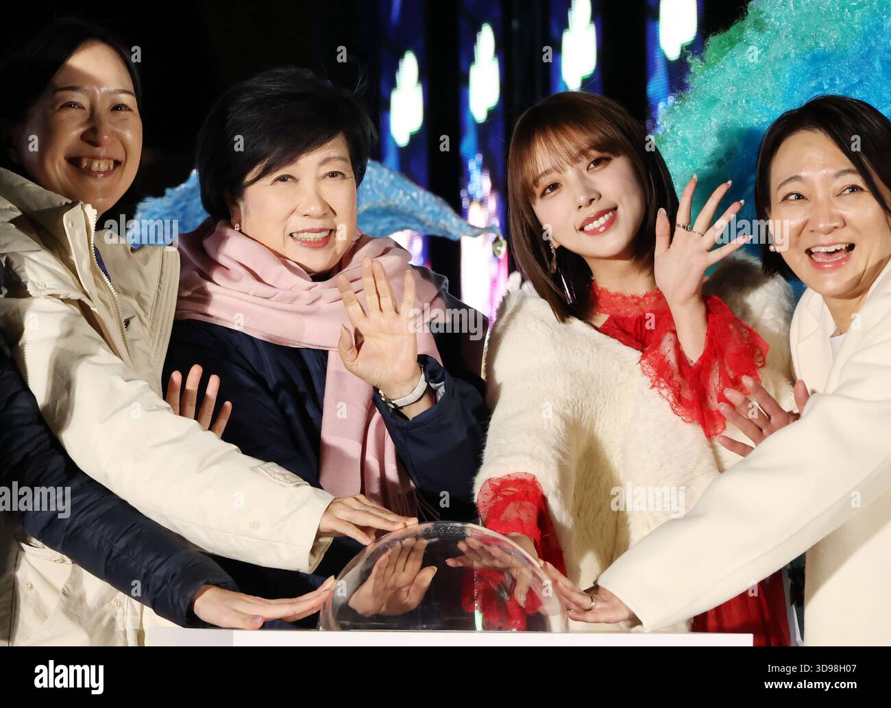 December 4, 2025, Tokyo, Japan - (L-R) Koto ward mayor Tomoka Okubo ...