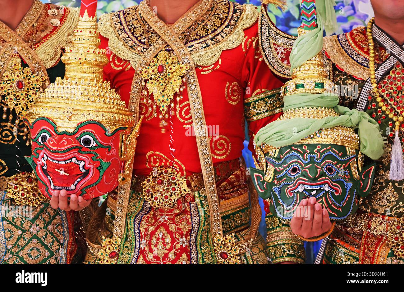 Intricate Masks of The Demon or Yaksa Worn in Thailand's KHON ...