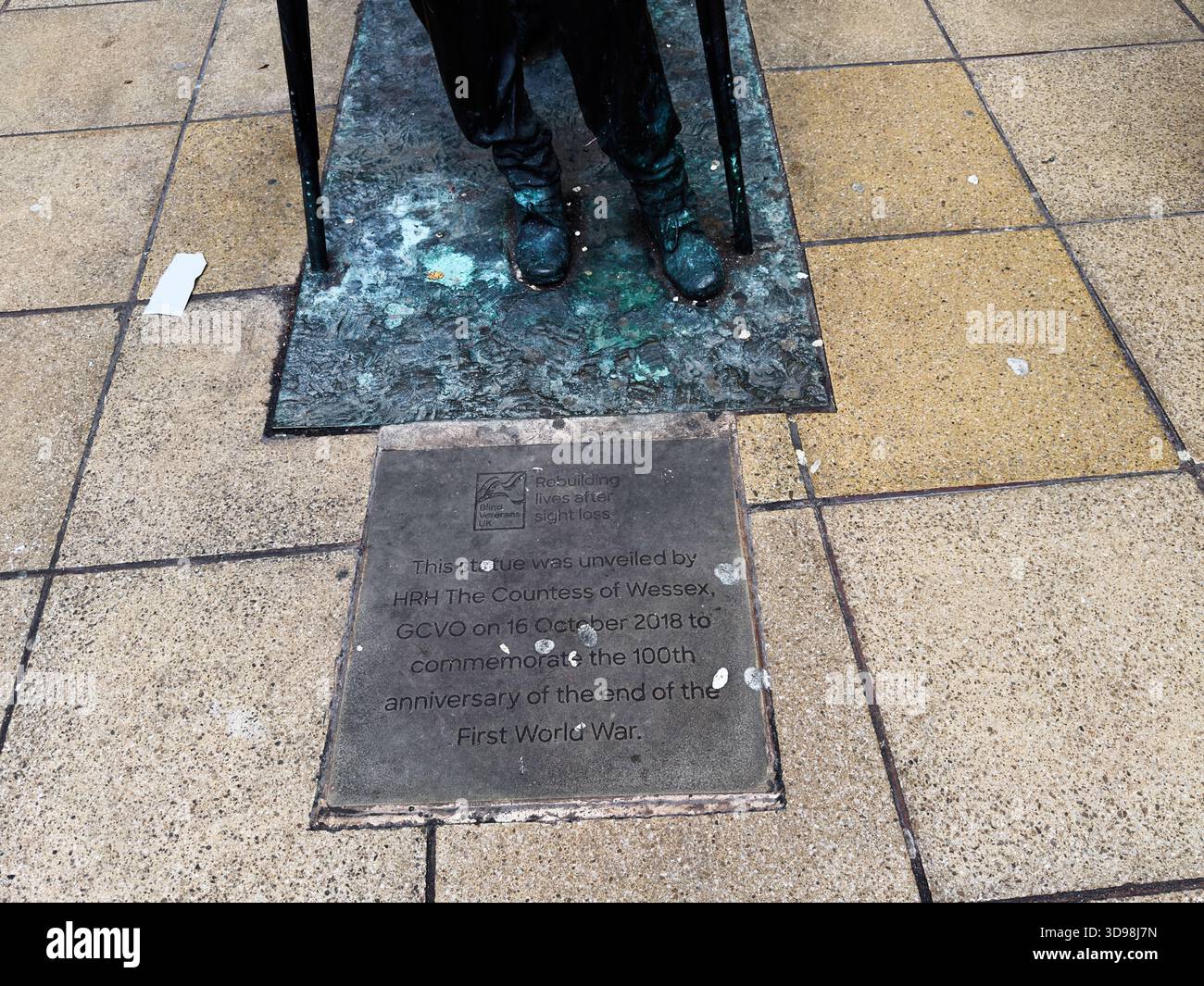 Manchester, UK - November 07, 2025: A bronze Victory Over Blindness ...
