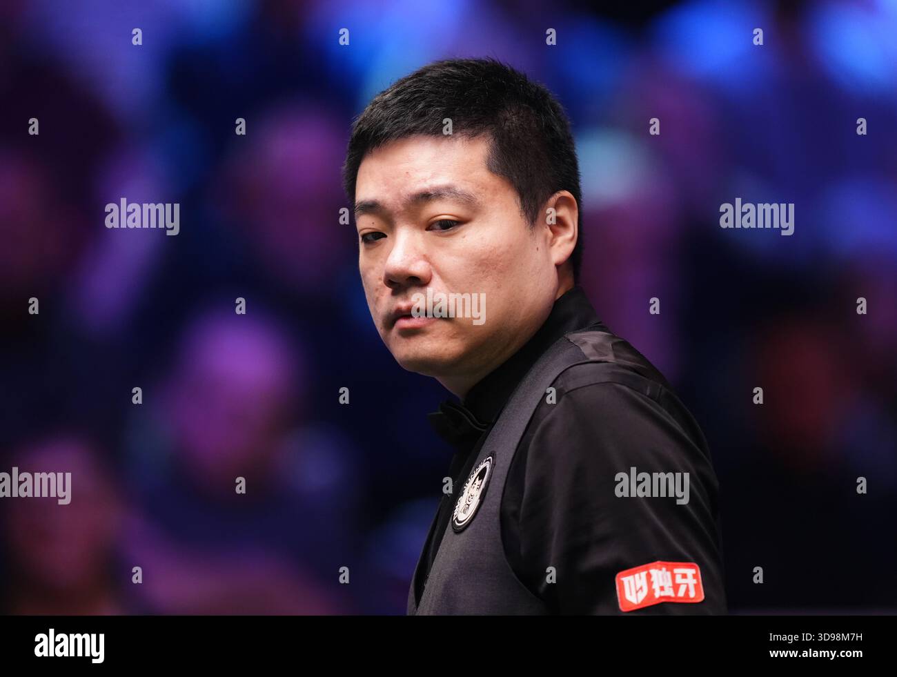 Ding Junhui during his match with Scott Donaldson on day six of the 2025 Victorian Plumbing UK ...