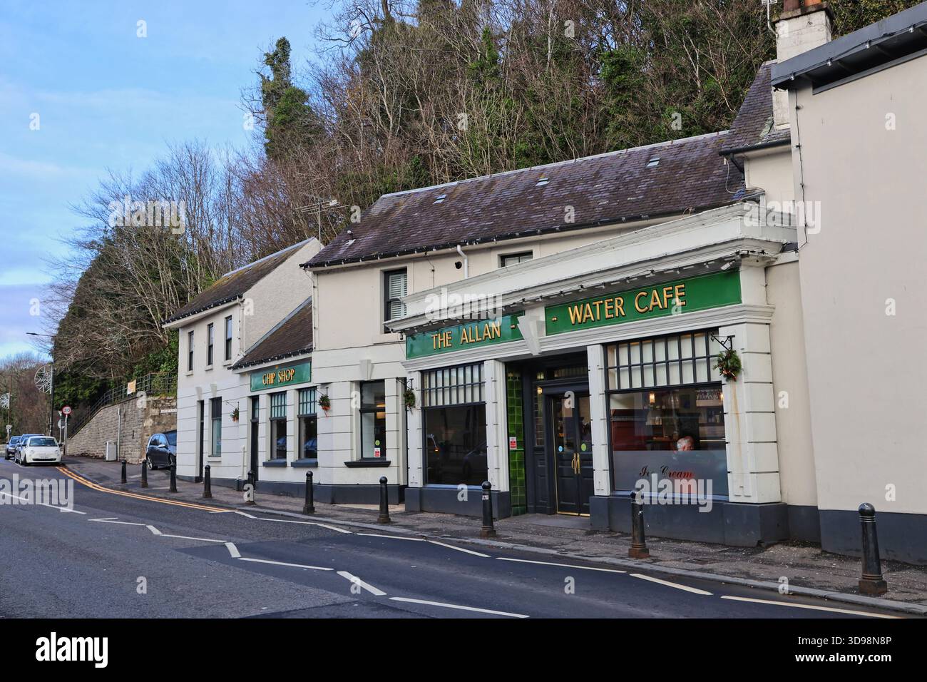 Exterior of Allanwater Cafe, Bridge of Allan Scotland November 2025 ...