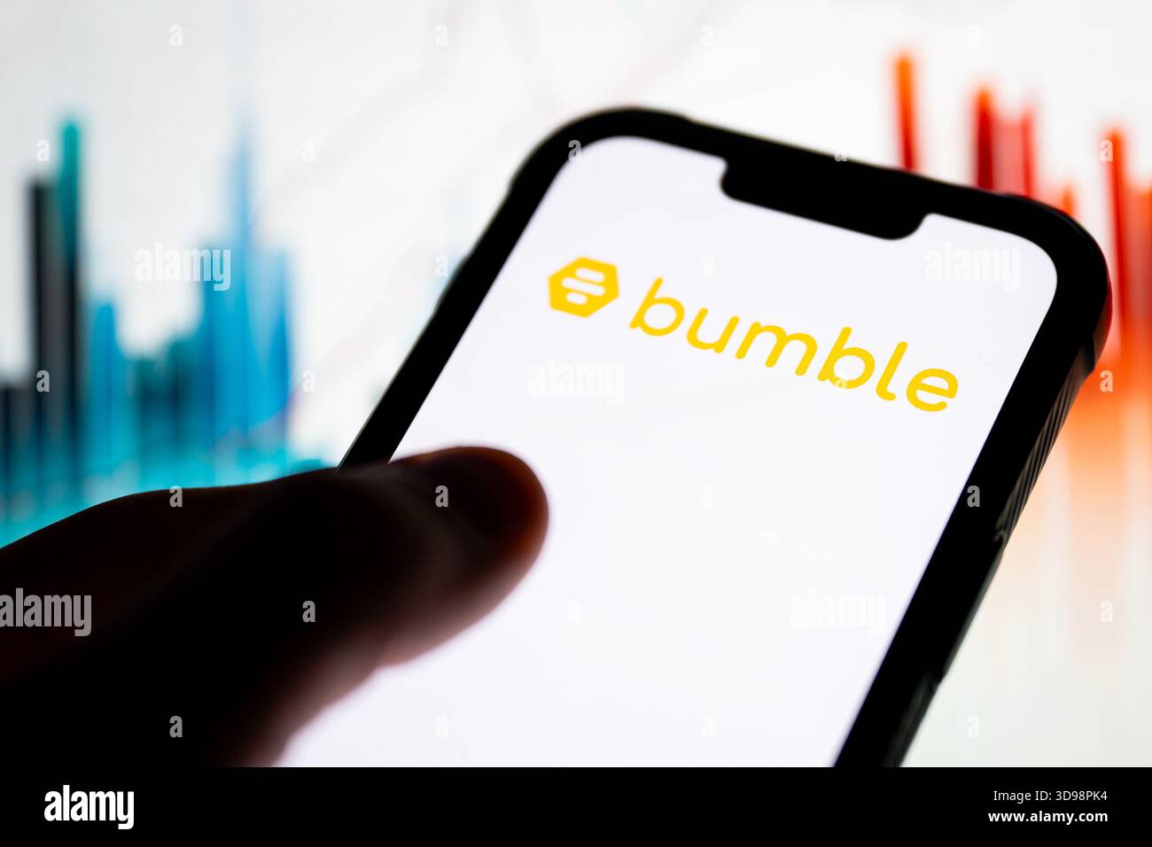 December 4, 2025, Poland: In this photo illustration, the Bumble logo ...