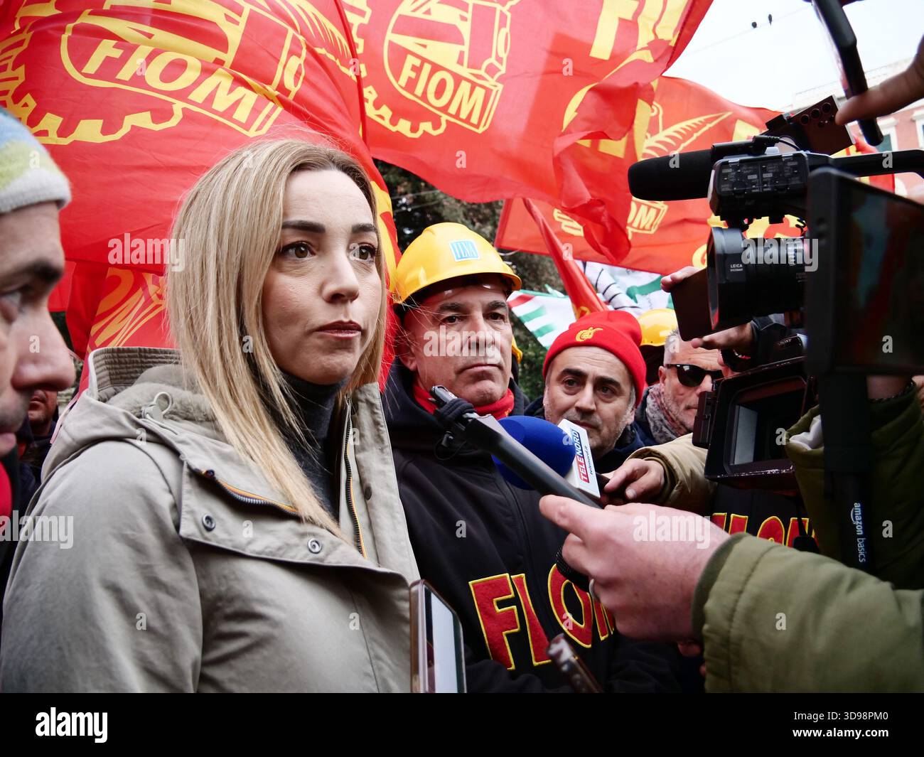 Genoa, December 4, 2025: Former Ilva workers protest in the city center ...