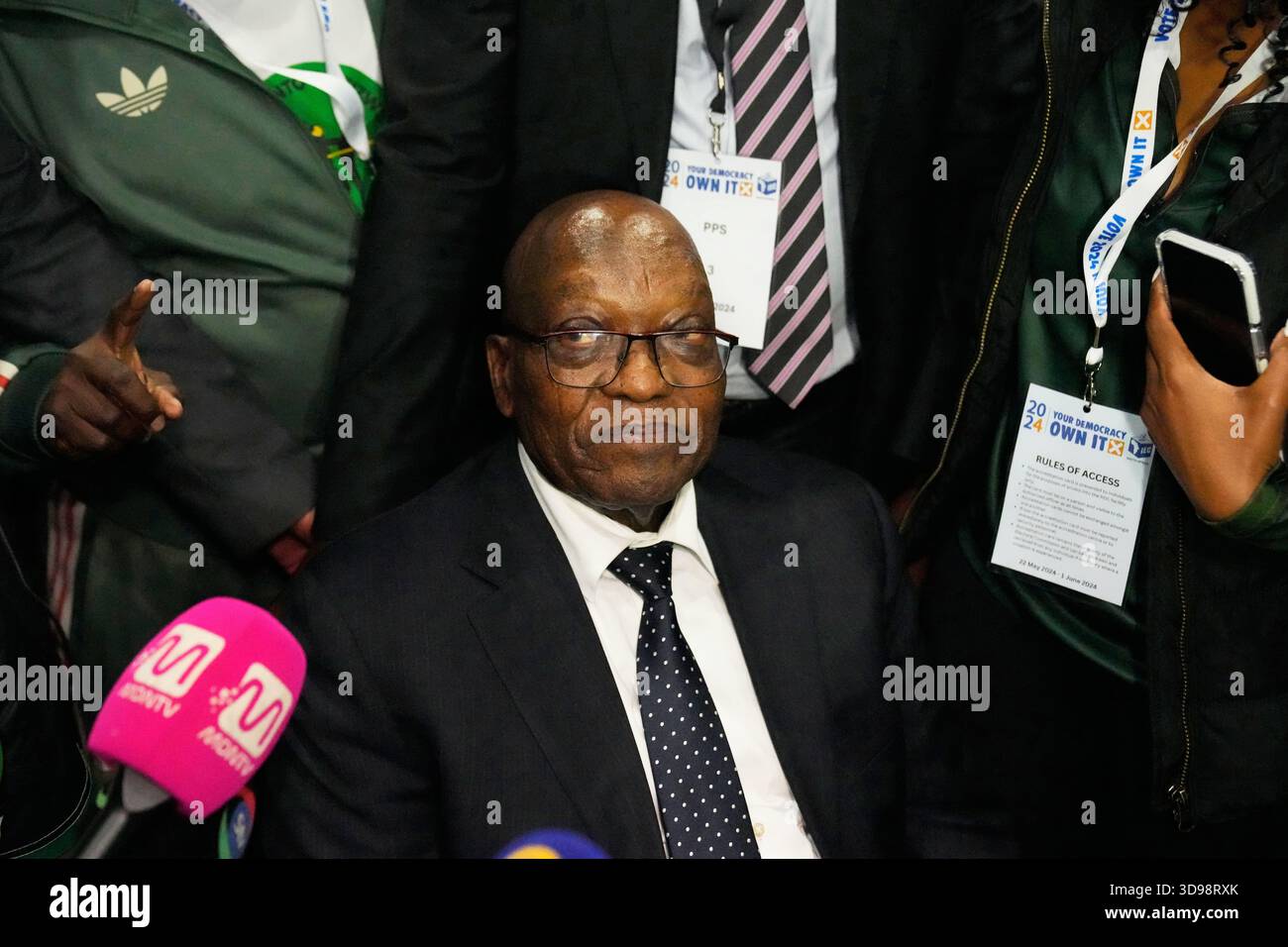 FILE - Former president Jacob Zuma is seen at the Results Operation ...