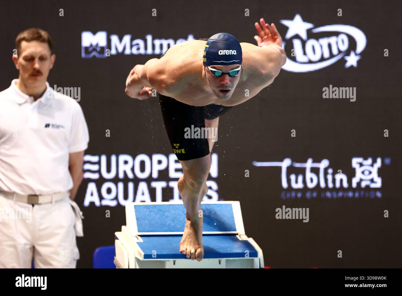 Swedish Oskar Hoff pictured in action during the men's 100m butterfly ...