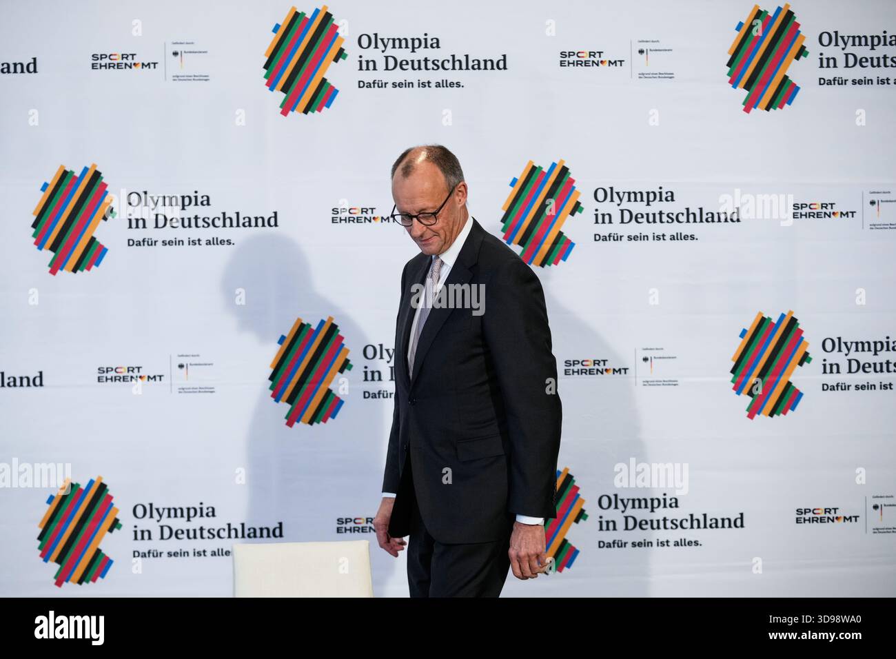 German Chancellor Friedrich Merz attends a ceremony to sign an ...