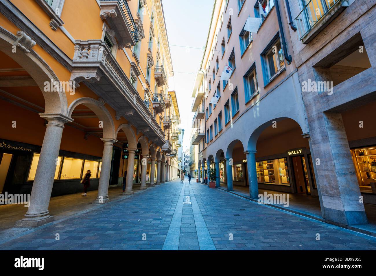 Lugano, Canton of Ticino, Switzerland - November 03, 2025 : Via Nassa ...