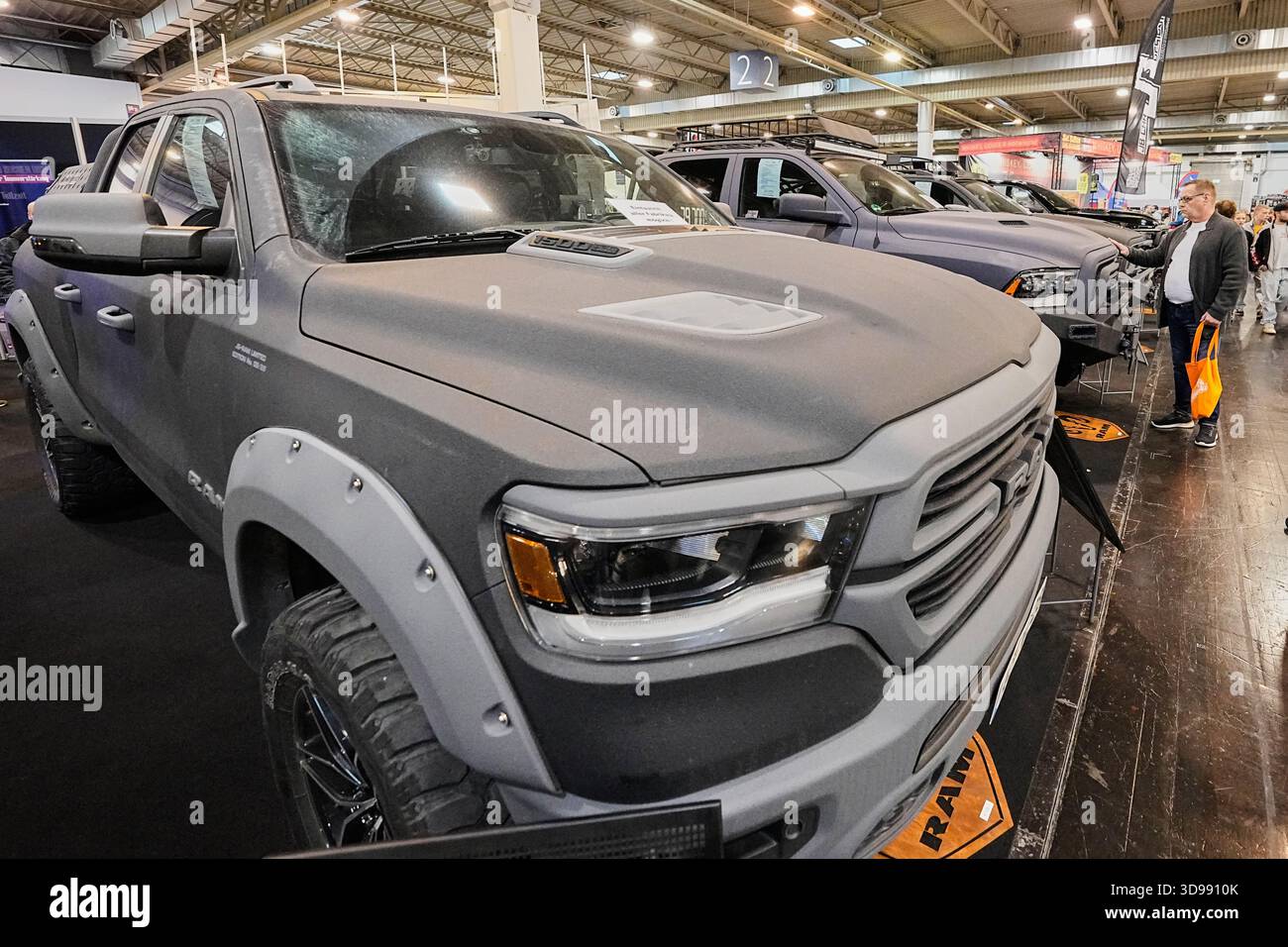 American RAM pickup trucks & cargo vans are on display at the Essen ...