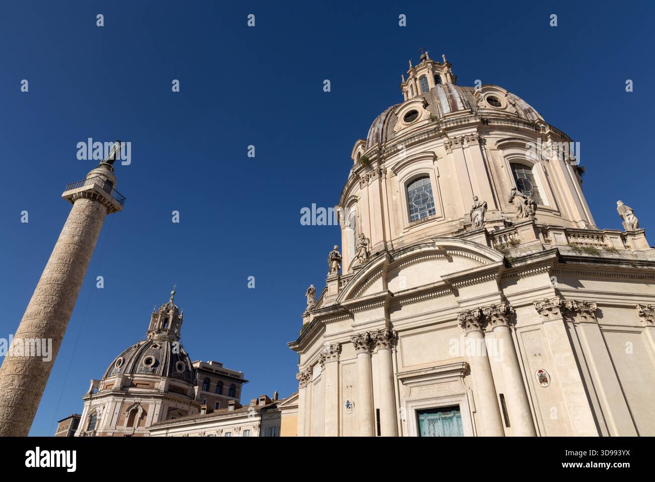 Column of Trajan and the dome of Church of the Most Holy Name of Mary ...