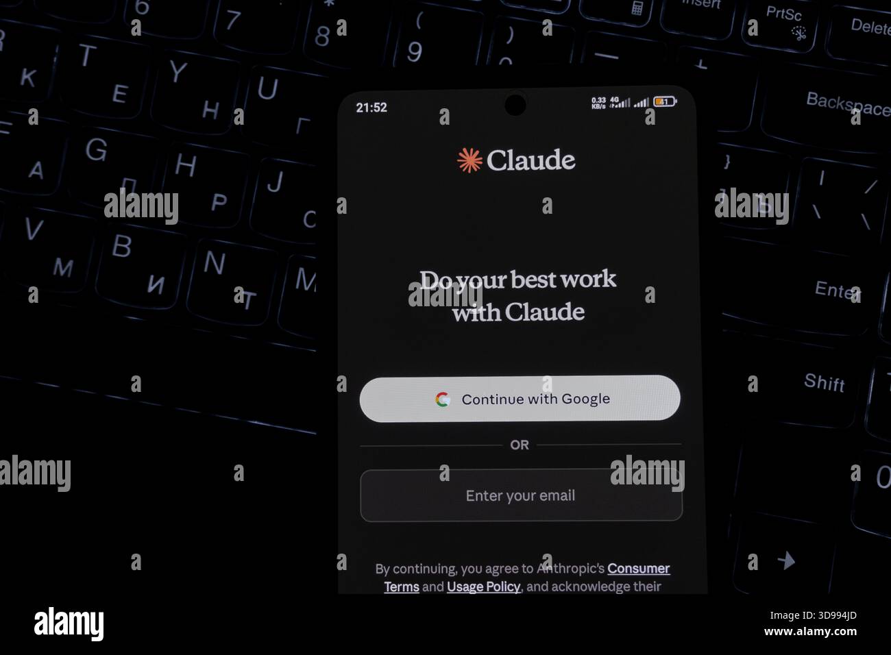 Claude app interface. Editorial photo has been captured: Baku ...