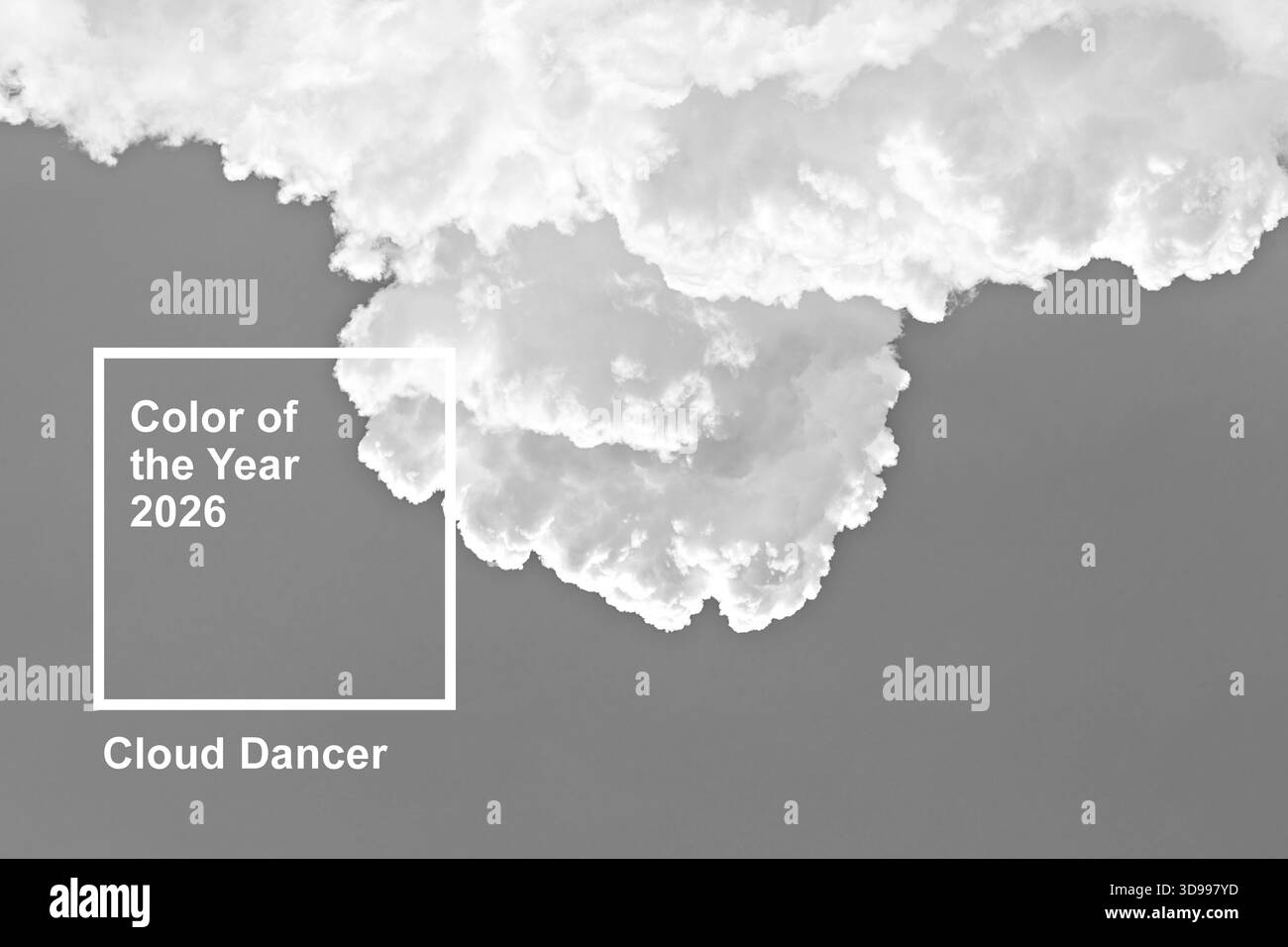 Soft abstract clouds in cloud dancer color of the year 2026, light ...