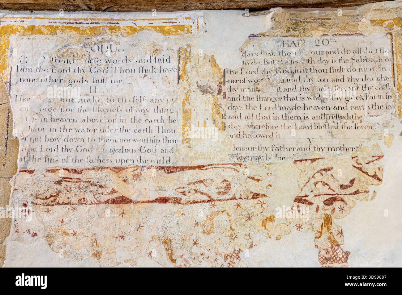 Ten commandments medieval wall hi-res stock photography and images - Alamy
