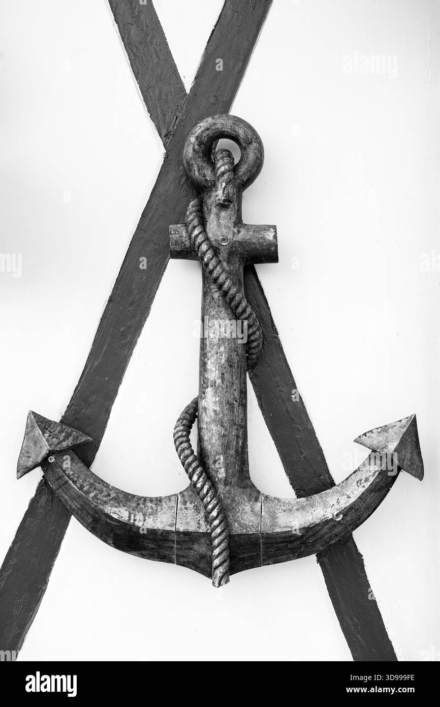 Historic maritime anchor Black and White Stock Photos & Images - Alamy