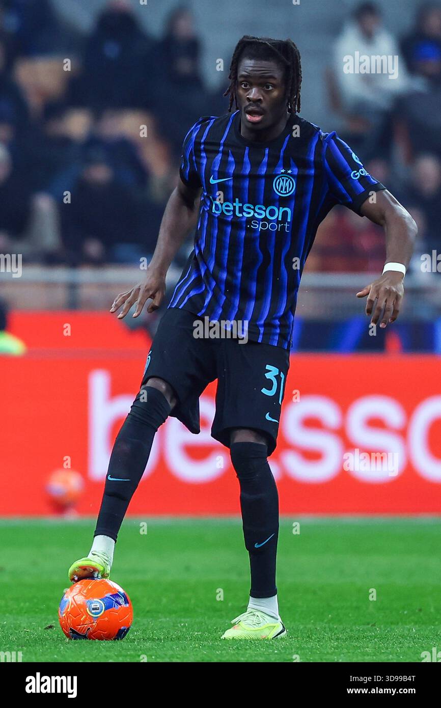Yann Aurel Ludger Bissek of FC Internazionale seen in action during ...