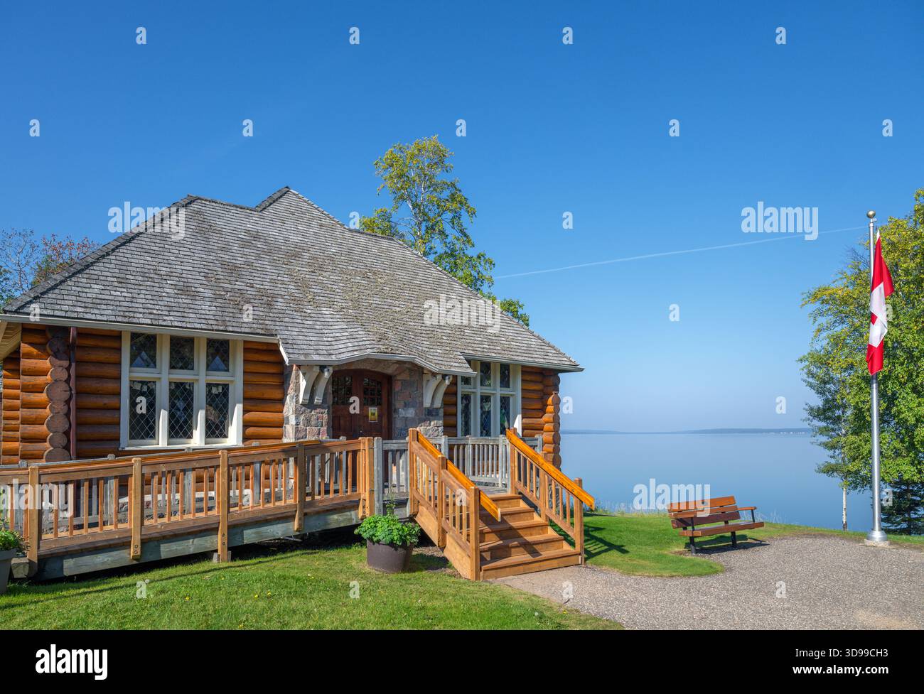 The Waskesiu Nature Centre, Waskesiu Lake, Prince Albert National Park ...