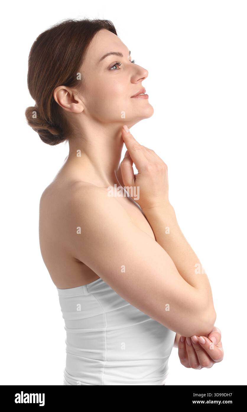 Skincare beauty woman model Cut Out Stock Images & Pictures - Alamy