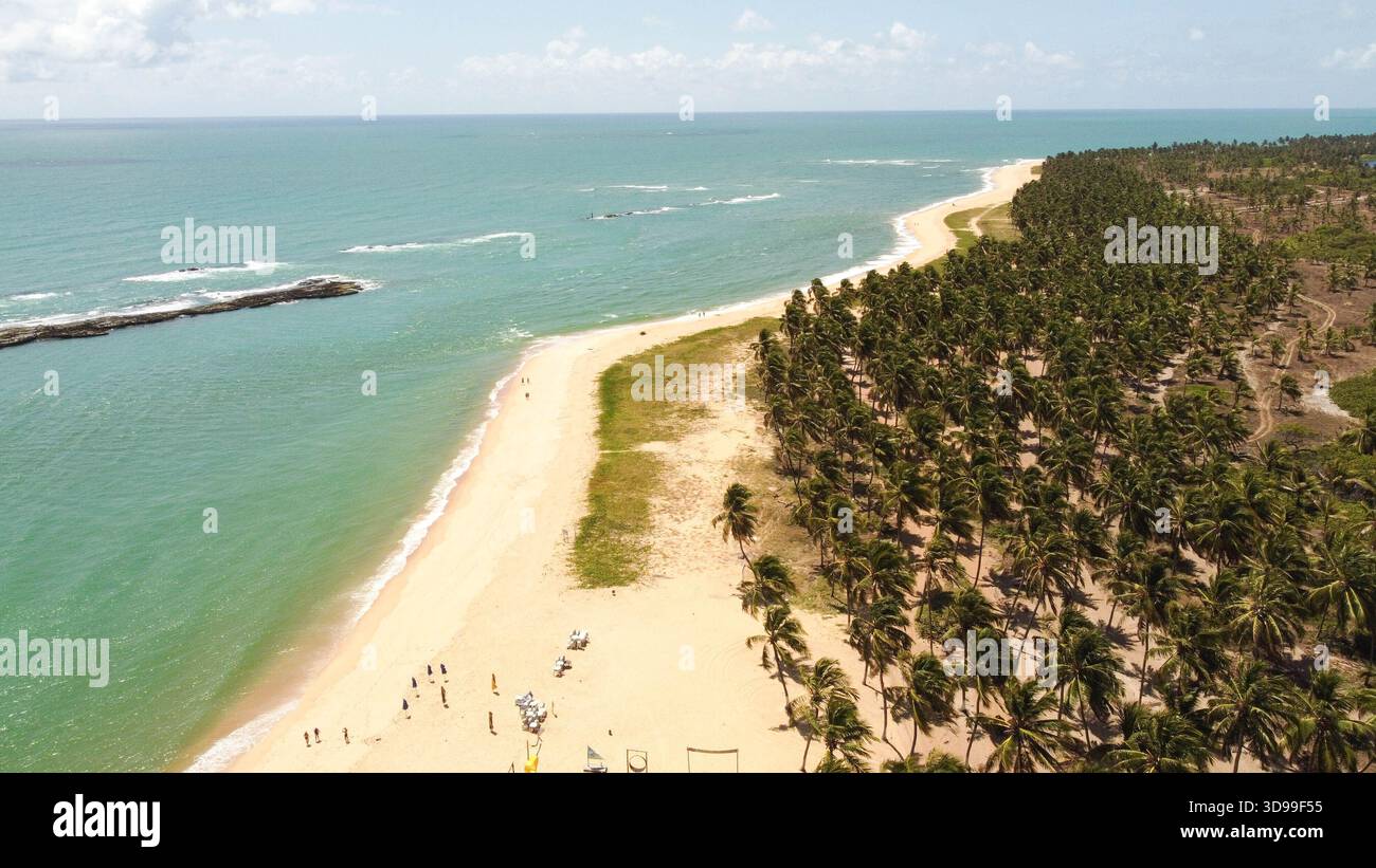 Gunga Beach, in the municipality of Roteiro, Alagoas State, located 50 ...