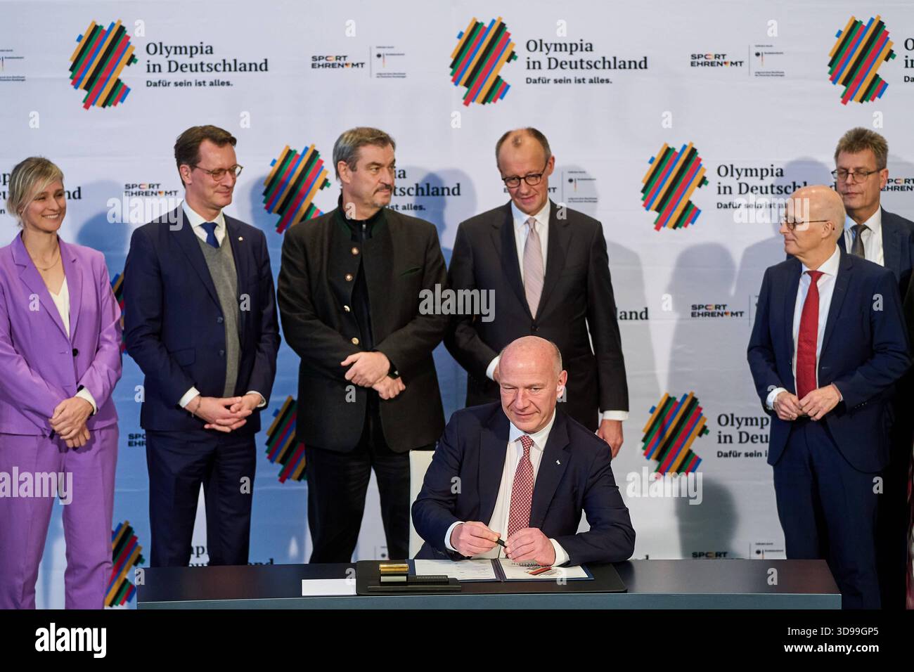 Kai Wegner, Hendrik Wüst, Markus Söder, Friedrich Merz, Peter ...