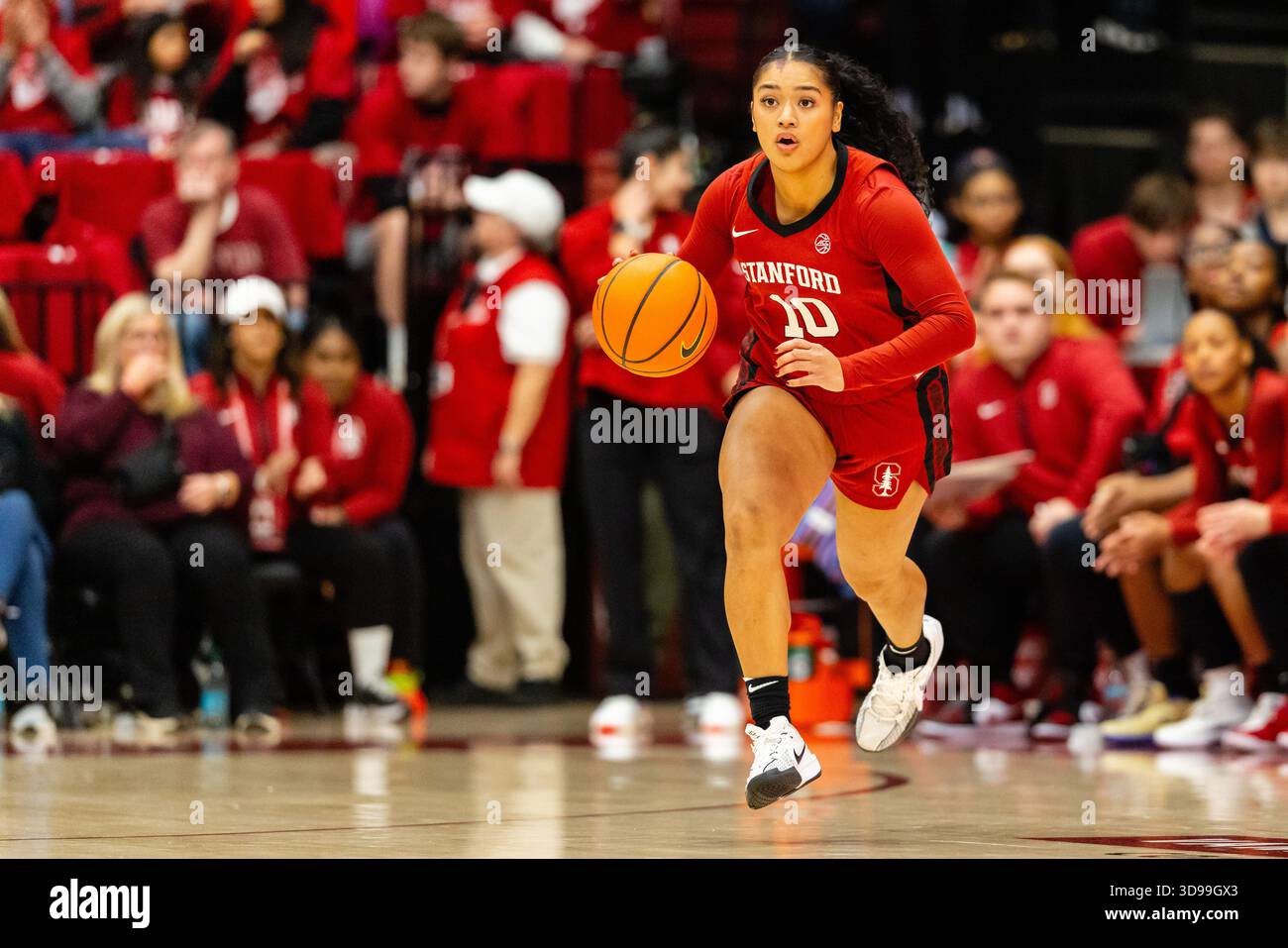 STANFORD, CA - DECEMBER 03: Talana Lepolo #10 of the Stanford Cardinal ...
