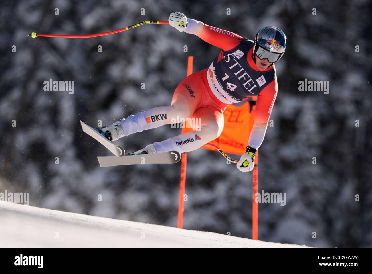 Switzerland's Franjo Von Allmen competes during a World Cup men's ...