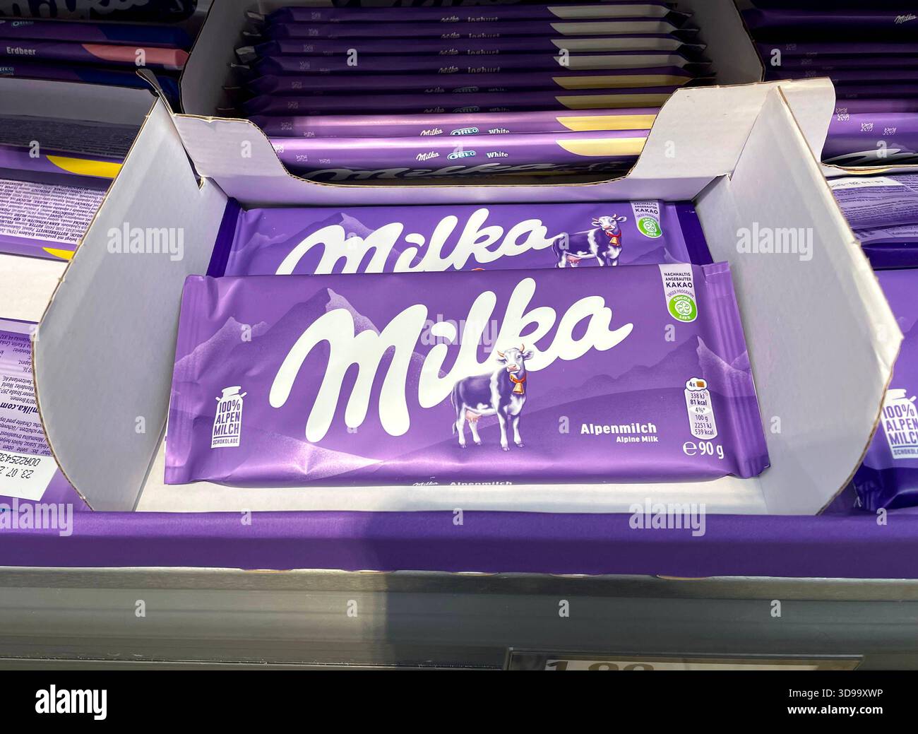 Hier zu sehen Milka Schokolade Alpenmilch des US-amerikanischen ...