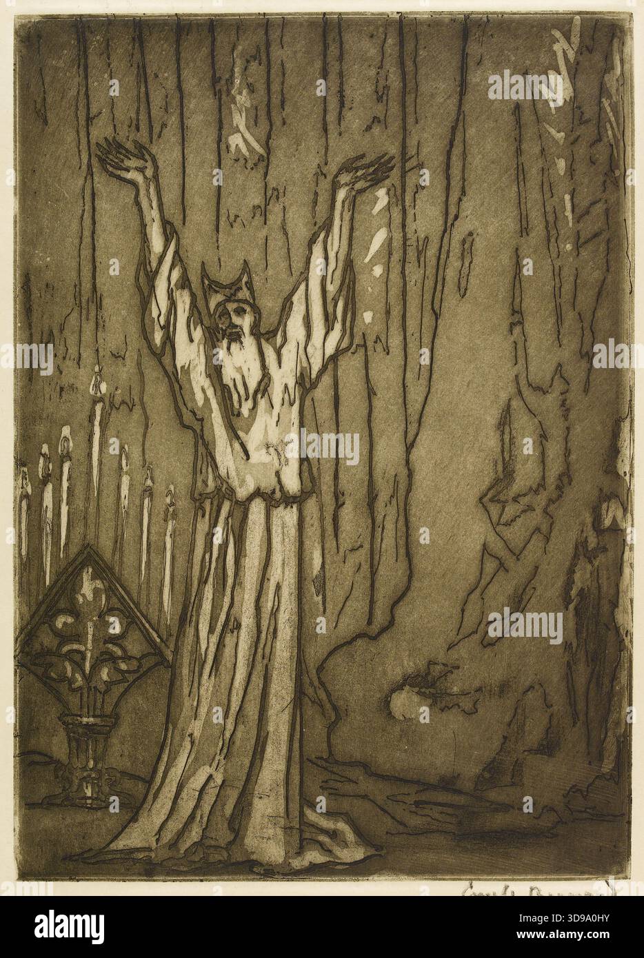 No. 27 - Alone near the high altar behind the curtain, / the high ...