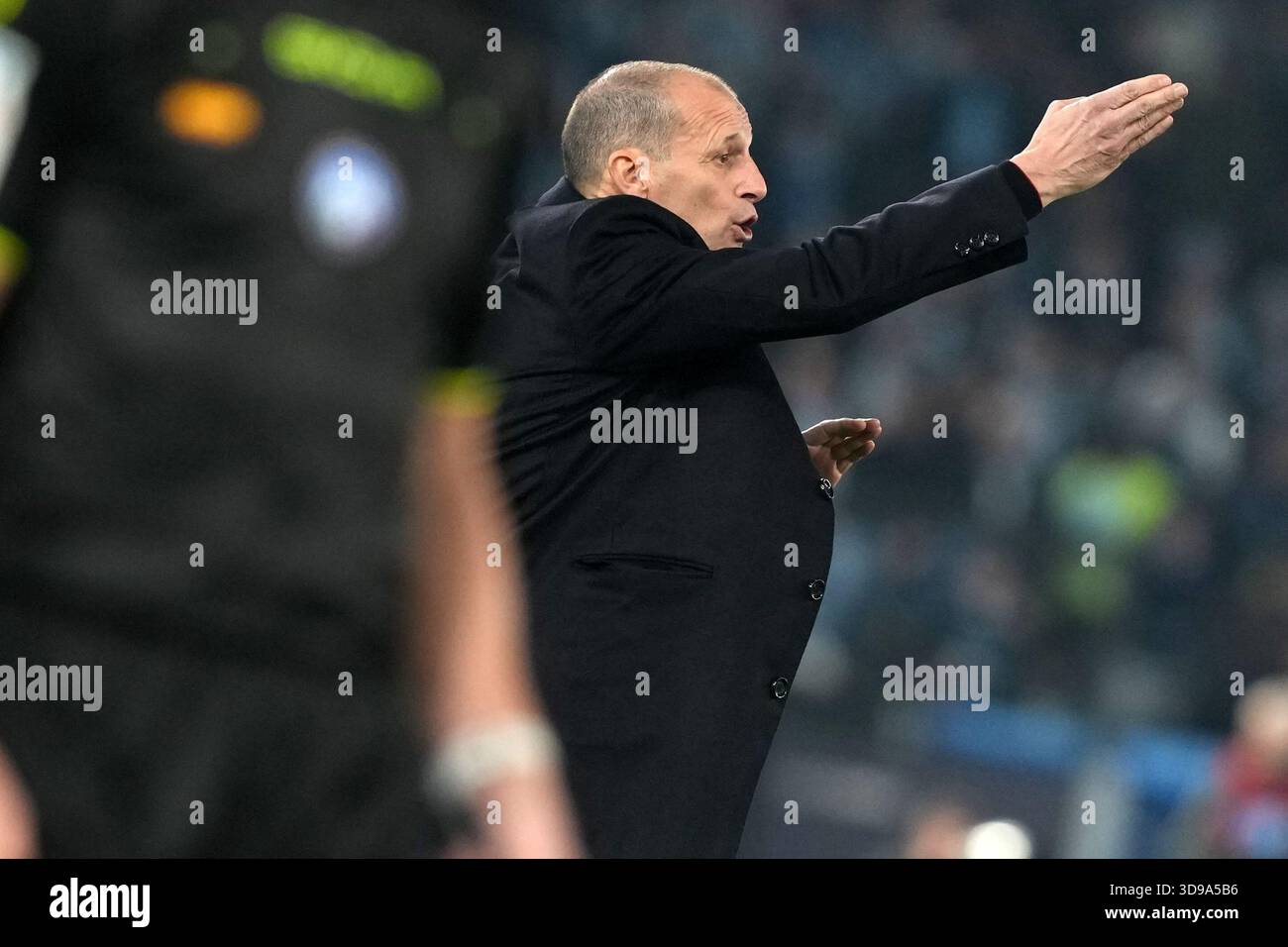 Massimiliano Allegri, head coach of AC Milan reacts during the Coppa ...