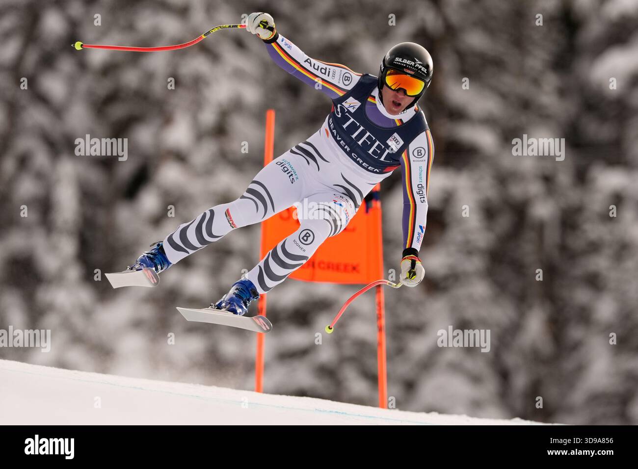 Germany's Romed Baumann competes during a World Cup men's downhill ...