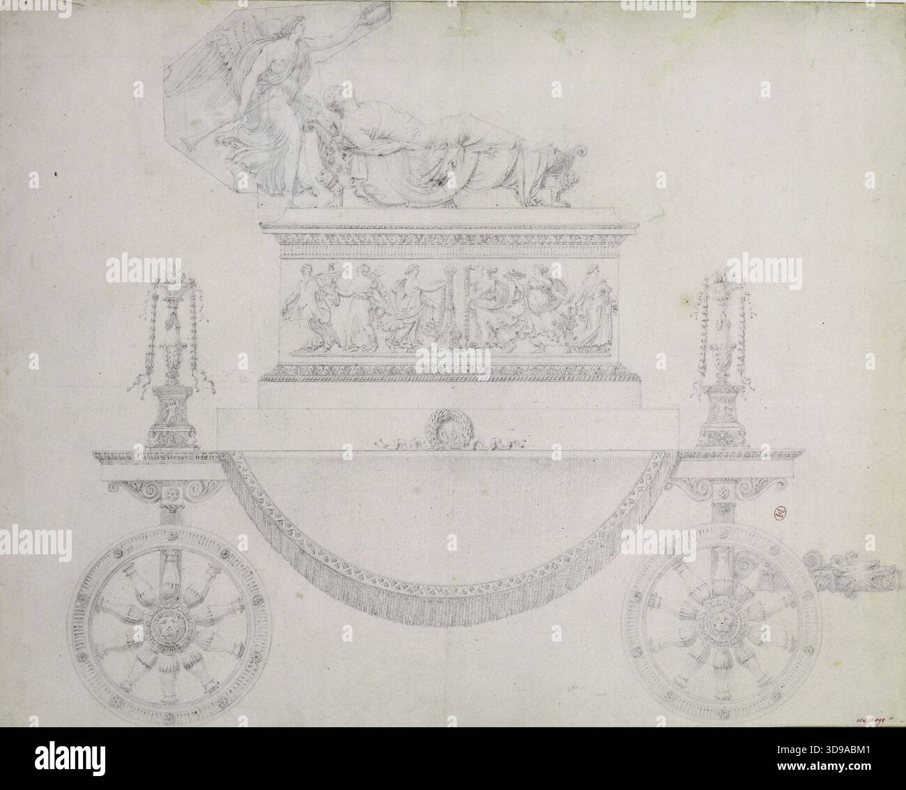 Design for the chariot transporting Voltaire's body to the Panthéon ...