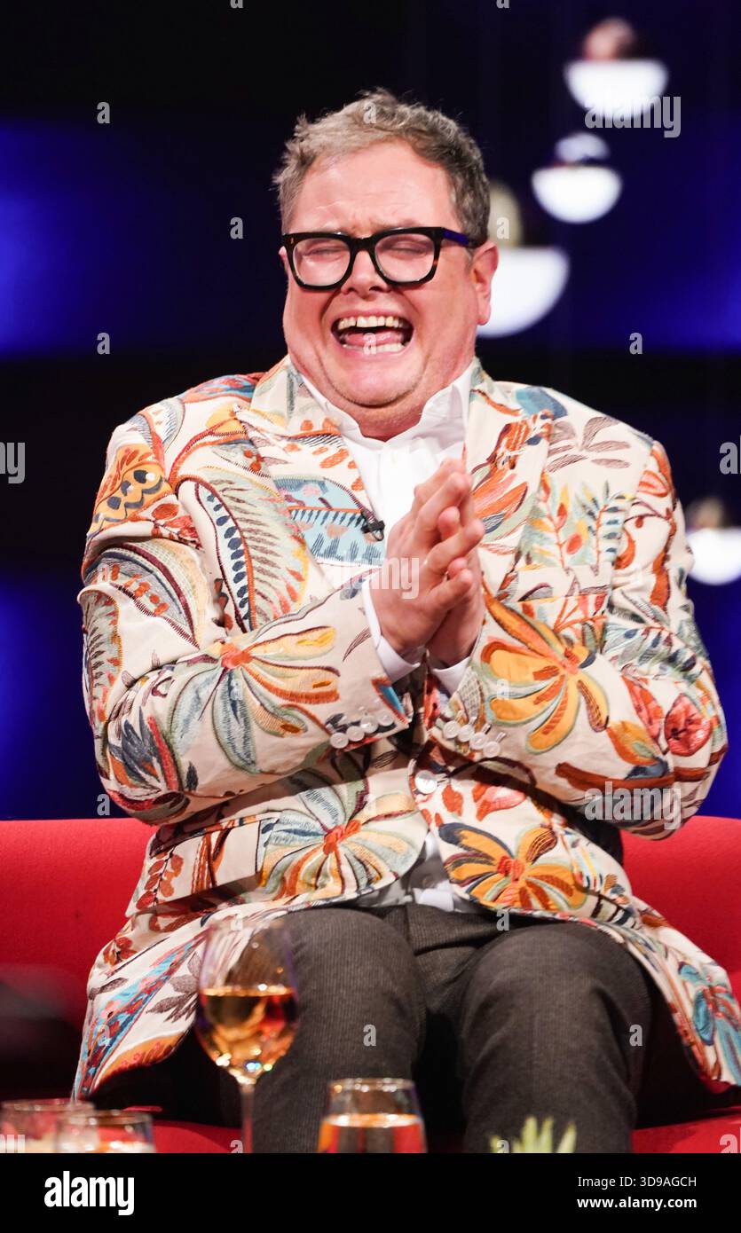 EDITORIAL USE ONLY Alan Carr during filming for the Graham Norton Show ...