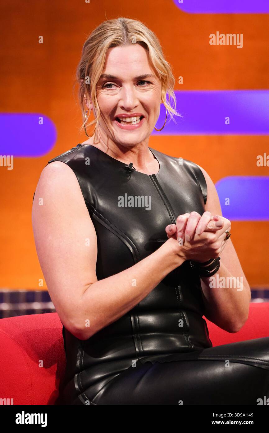 Editorial Use Only Kate Winslet During Filming For The Graham Norton