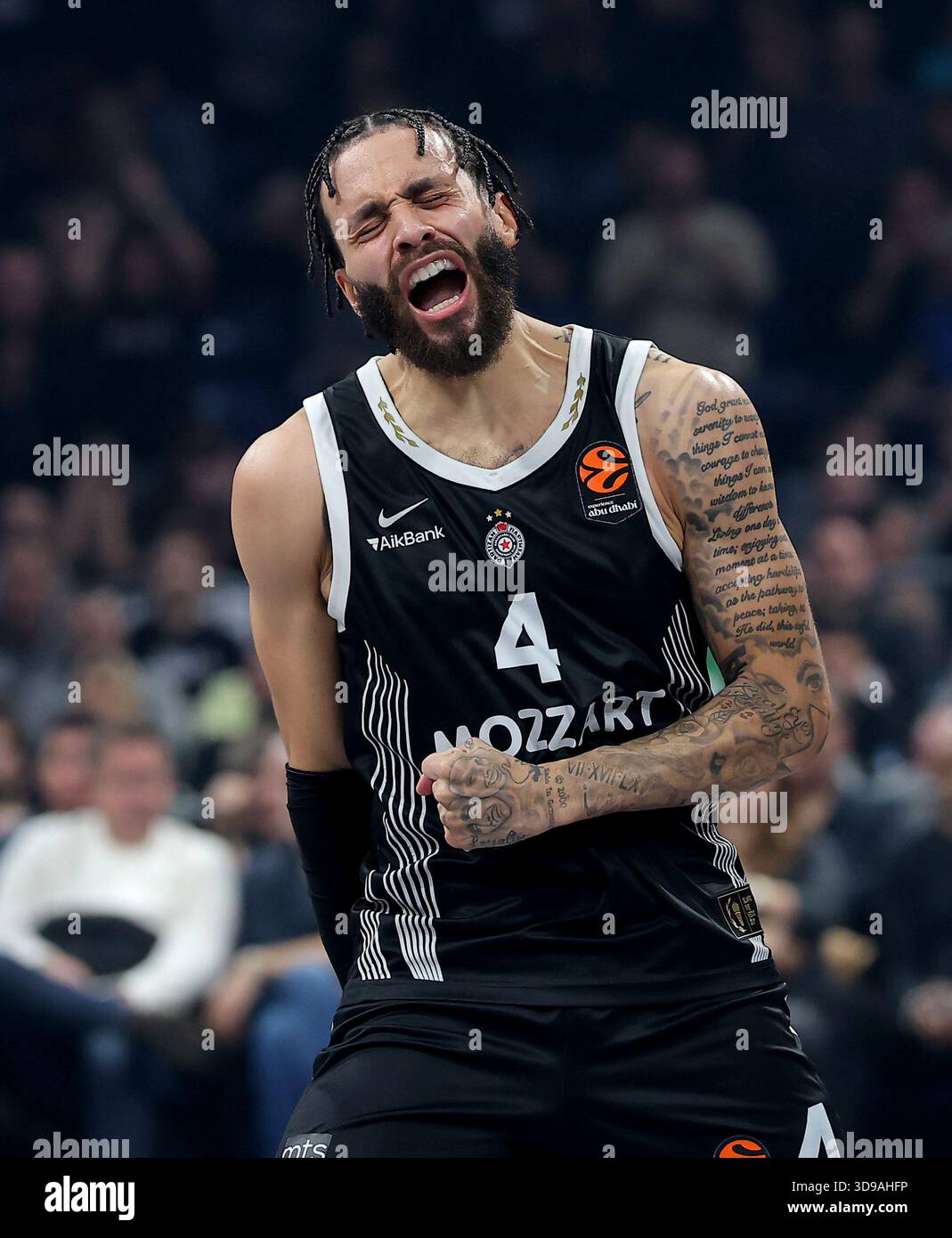 Belgrade, Serbia. 4th Dec, 2025. Partizan's Duane Washington during ...